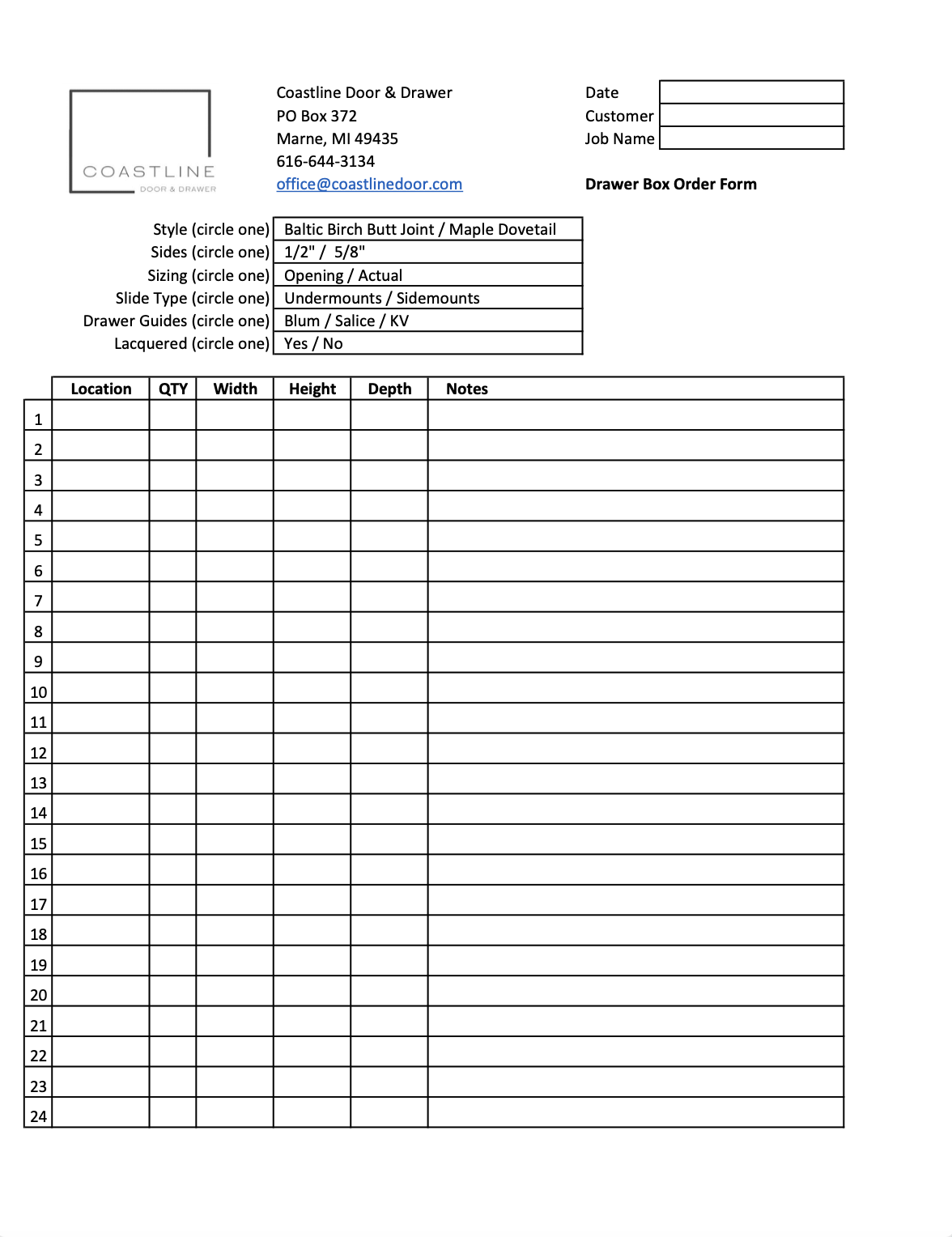 Drawer Boxes – Coastline Door & Drawer